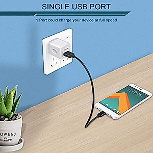 USB Charger, iPhone Wall Charger Block, AILKIN 3Pack Single Port iPhone Fast Charging Power Adapter Plug Cube Compatible with iPhone 14 13 12 Pro Mini Max 11 XR, Samsung Galaxy S23 S22 S21 A52, Google