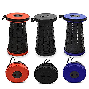 AVAMA Collapsible Seat Stool, Portable & Folding Stool for Adults (Black)