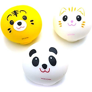 Gosu Toys Stress Dough Friends Soft Stress Balls Stretchy Dough Ball! (3 Pack (Tiger Ball, Panda Ball, Cat Ball))