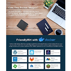 NanoPi R2S Open Source Mini Router with Dual-Gbps Ethernet Ports 1GB DDR4 Based in RK3328 Soc for IOT NAS Smart Home Gateway, Bundle with CNC Metal Case