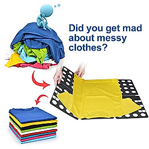 T shirt Folding Board T shirt Clothes Folder Laundry Organizer Easy and Fast for Kid and Adult to Fold Clothes Black