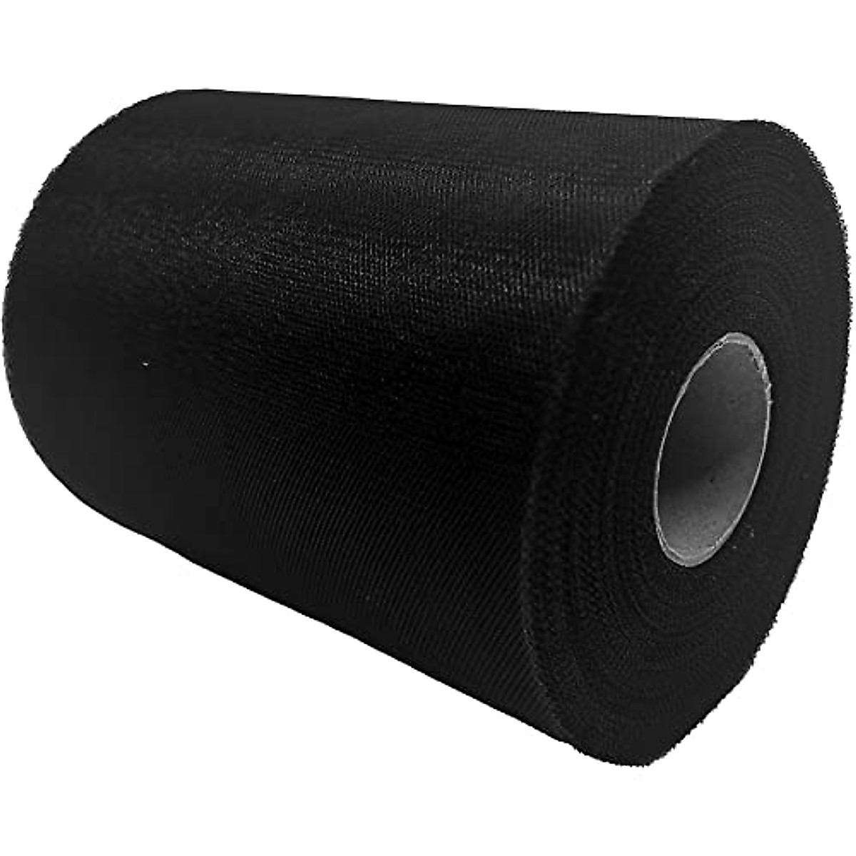 Gimgree Tulle Fabric Rolls, 6 Inch by 100 Yards (300 feet) Fabric Spool Tulle Ribbon, Bridal Solid Sheer Organza Fabric Bolt for Wedding and Decoration -Black