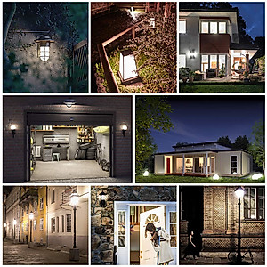 Energetic 4-Pack Dusk to Dawn LED Outdoor Light Bulb, 60 Watt Equivalent(6W), 800LM, Daylight 5000K, E26 Base, Automatic On/Off Sensor Light Bulb for Porch, Hallway, Garage, UL Listed