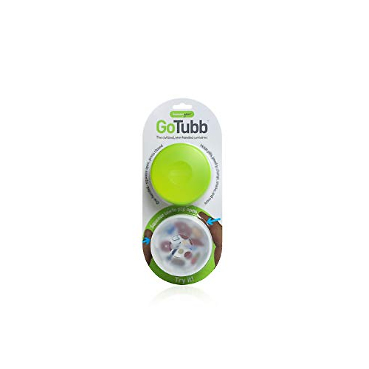 humangear GoTubb, Large, 2-Pack, Clear/Green