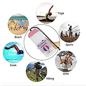 Exclusivo Mezcla 4 Pack Oversized Microfiber Quick Dry Beach Towels for Adults, Lightweight Sand Free Cabana Stripe Pool Travel Camping Towel with Bag (Multi, 35"X70")