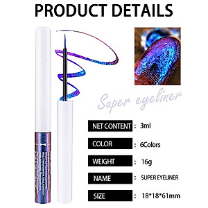 Chameleon Glitter Eyeliner Liquid - 1Pcs Green Metallic High-Pigmented Colored Makeup Glitter Pen for Eye Liner Eyeshadow, Smudge-proof, Ultra-Fine Tip Multichrome Eyeliner, Gift for Women Girl- 02#