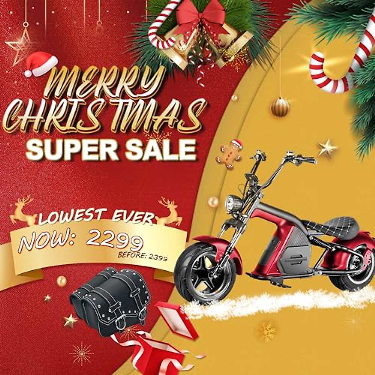 eAhora DOT Approved M8 Electric Motorcycle for Adults, 37MPH 2000W Motor 60V 30Ah Lithium Battery 40 Miles Range, Vacuum Tires Full Suspension Dual Hydraulic Brakes, 1-2 Persons Street Legal Bike