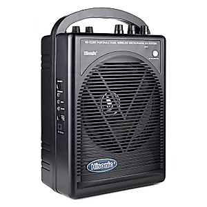 Hisonic HS122BT-HL Portable and Rechargeable PA System with Dual UHF Wireless Microphones & Bluetooth Connection
