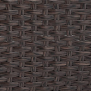 Serta Brown Resin Wicker Outdoor Patio Furniture Collection, Storage Chaise Lounge, Beige