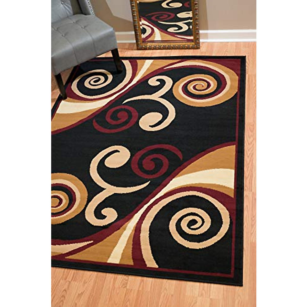 United Weavers Dallas Billow Rug - Burgundy, 2x8 Runner, Modern Jute Indoor Area Rug with Scrollwork Pattern
