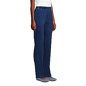 Lands' End Womens Sport Knit Denim Pants Medium Indigo Petite X-Large