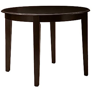 East West Furniture BOT-CAP-T Boston Round Modern Dining Table for Small Spaces, 42x42 Inch, Cappuccino