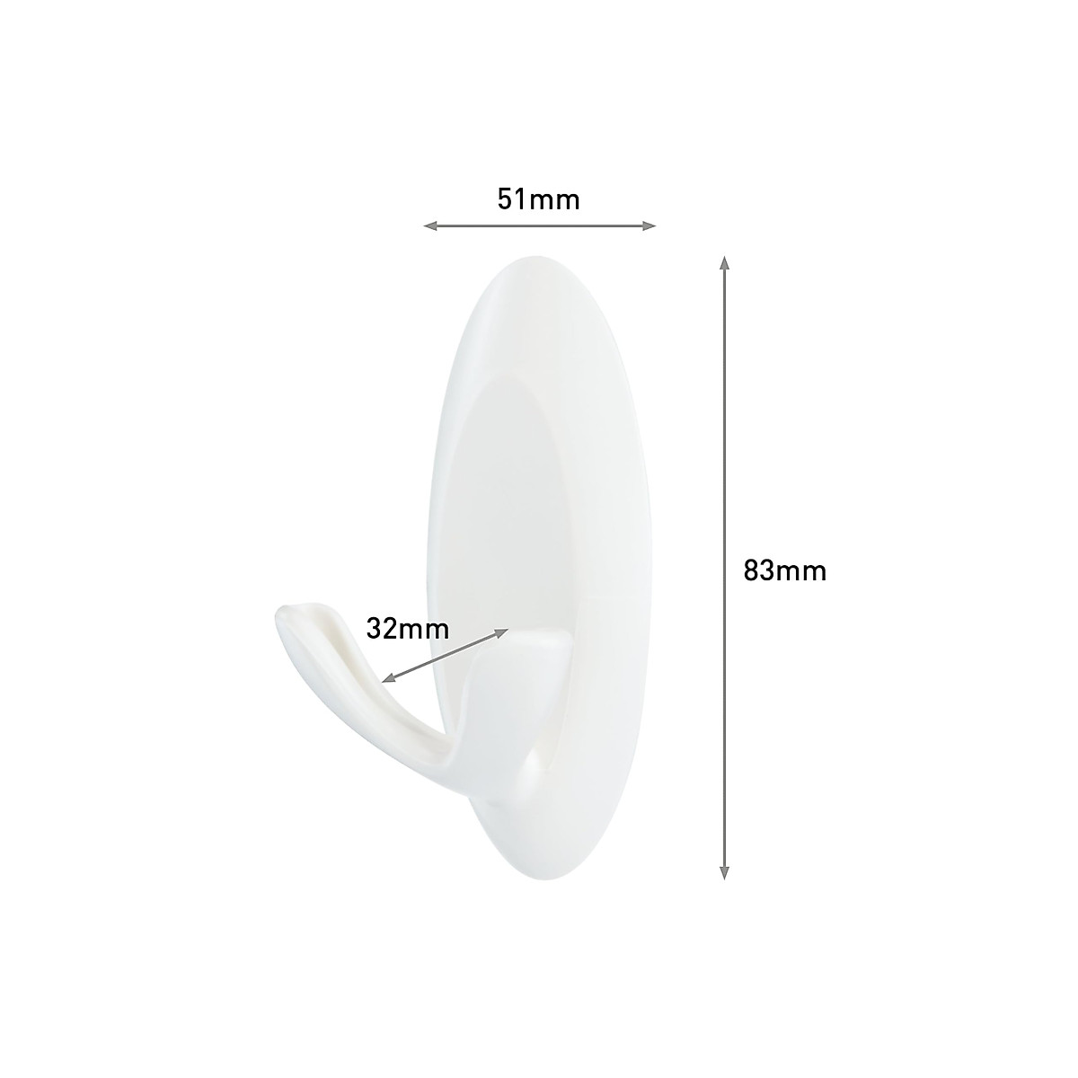 Command Medium Double Hooks, Holds up to 3 lb, Total 4 Wall Hooks with 8 Command Strips (4-Pack of 1 Hook), Organize Damage-Free, No Tools Wall Hooks for Hanging Decorations in Living Spaces