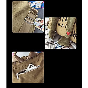 VTYUBX Kawaii Large Backpack 3D Ugly Funny Cartoon Frog Sarchel Fashion Cute Animal Novelty Monster Schoolbag Bookbag Shoulder Bag (Brown,Large)