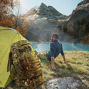 75 liters camping trekking military tactical backpack travel backpack hunting backpack (classic desert)