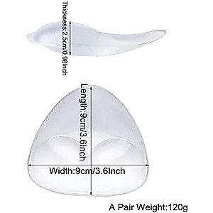 ENVY BODY SHOP Silicone Triangle Push-up crystal breast Pads swimsuit and bra inserts (Clear)
