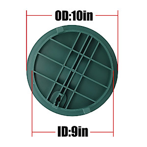 Bandelt 10" Valve Box Cover Lid Replacement for Sprinkler System Irrigation Circular Valve Box Lid