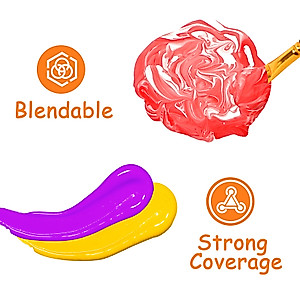 ABEIER Washable Finger Paint Kit for Toddlers, 12 Colors with Paint Tools, Safe Non-Toxic, Baby Safe Paint for Hand and Feet, Mess Free Art Supplies for Kids, DIY Crafts, Kids Gifts, Ages 3+