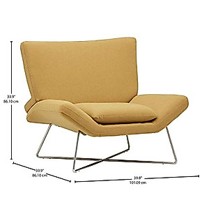Amazon Brand – Rivet Farr Lotus Accent Chair, 39.8"W, Canary