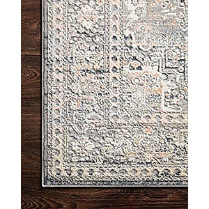 Loloi II Lucia Collection LUC-01 Grey/Sunset 6'-8" x 8'-8" Area Rug