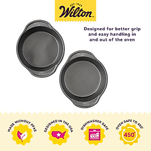 Wilton Perfect Results Premium 6-inch Non-Stick Round Cake Pan Set, 2-Piece, Steel
