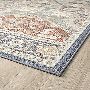 LUXE WEAVERS Floral Bohemian Cream 8x10 Area Rug