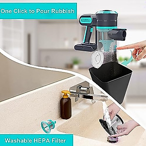 14000+ Positive 5.0 Rev ie ws Cordless Vacuum, 210W Vacuum Cleaner 25KPA Powerful Suction with 2200mAh Powerful Lithium Batteries, Up to 35 Mins Runtime Handheld Vacuum Cleaner for Hard Floor