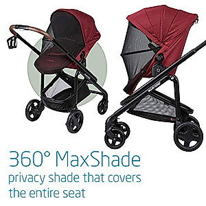 Maxi-Cosi Tayla Stroller, Modular Lightweight Stroller Seat, Parent or World Facing, Essential Red