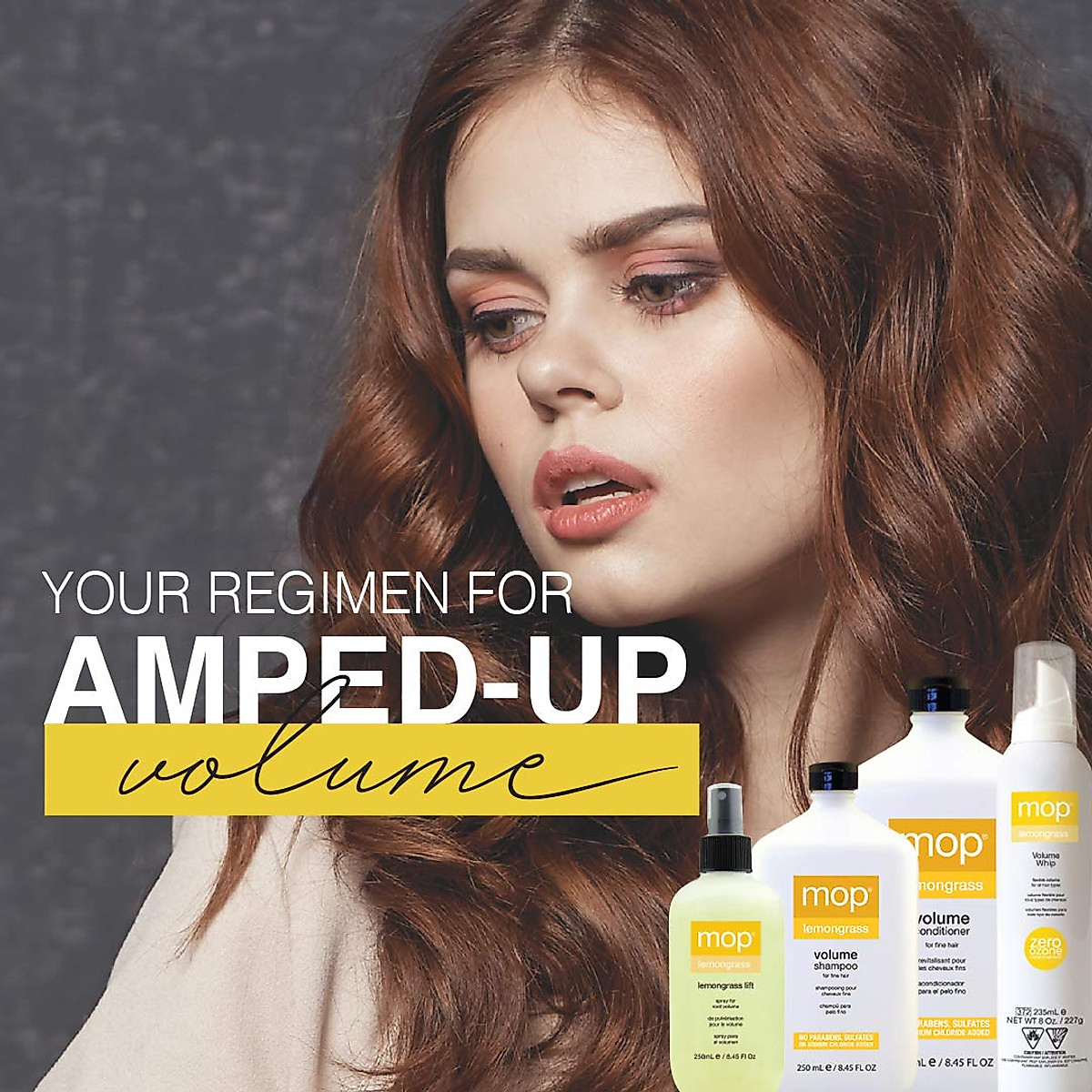 MOP Lemongrass Volume Conditioner For Fine Hair - Chamomile & Lemongrass Extracts Provide Volume, Hydration & Shine, Lightweight Formula