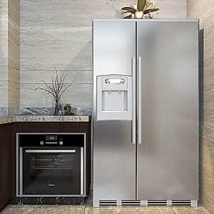 Cre8tive 24" x 118" Wide Silver Aluminum Foil Contact Paper Peel and Stick Waterproof Oil Proof Stainless Steel Wallpaper Heat Resistant for Kitchen Stove Backsplash Renovation Fridge Dishwasher Decor