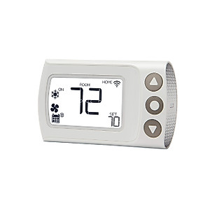 LUX CS1 Smart Programmable Digital Wi-Fi Thermostat, Android and iOS App Compatible, Geofencing, Custom & Auto Scheduling – White