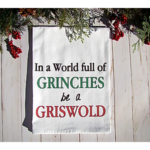 Grinch Griswold Christmas tea towel handmade