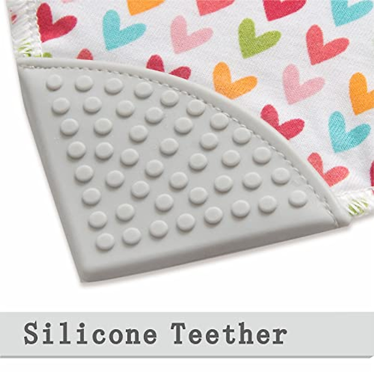 Baby Bibs Bandana Drool Bibs with Teether 4 Pack for Infant, Boys, Girls, Unisex 100% Cotton Drooling Bibs Soft and Absorbent (Colored owl)