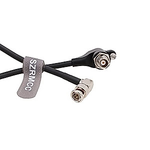 SZRMCC SDI Protector Cable 12G 6G HD SDI Right Angle BNC Surge Overvoltage Circuit Protector Isolator Video Cable for RED Komodo ARRI Alexa Sony（Black-Elbow 30cm）