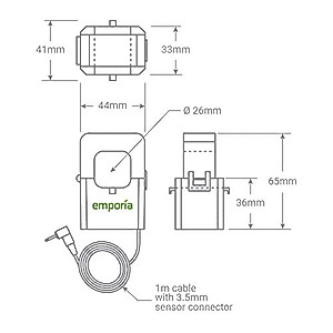3-Phase Emporia Smart Commercial Energy Monitor | Real Time Electricity Monitor/Meter | Solar/Net Metering | Conserve Energy and Get Peace of Mind (Monitor with 8 50A Sensors)