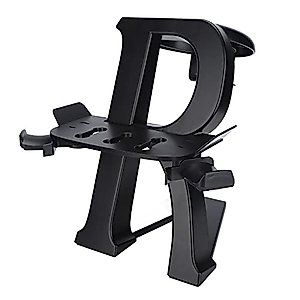VR Stand, Easy to Install VR Headset Stand and Controller Holder Lens Friendly Compatible with a Stable Base for Rift S for Quest 2 for Vive(Black)
