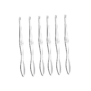 DOITOOL 6pcs 304 Food Scissors Saladitas Crackers Butter Cookies Crab Legs Forks Crab Leg Crackers Seafood Utensil Stainless Steel Slicer Peeler Biscuit Silver Tablespoon Hazelnut Opener