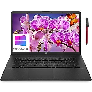 HP [Windows 11] 17 17.3" FHD Laptop Computer, Octa-Core AMD Ryzen 7 5700U up to 4.3GHz (Beat i7-1165G7), 32GB DDR4 RAM, 1TB PCIe SSD, WiFi 6, Bluetooth 5.2, Webcam, Type-C, Black, 64GB Flash Drive