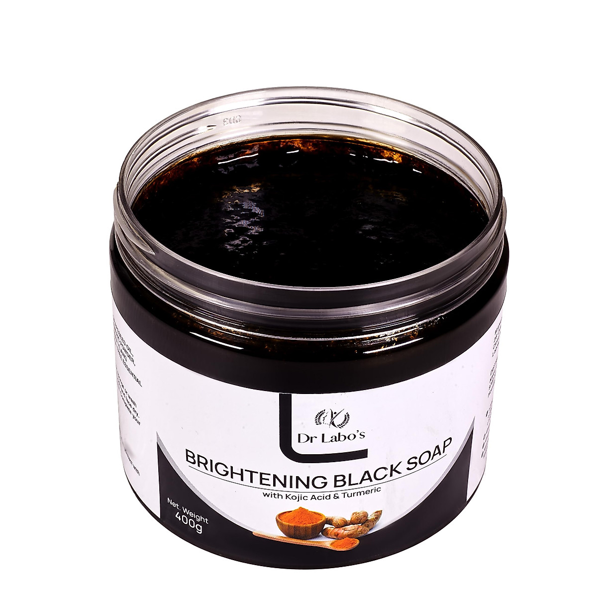 DR LABO'S Brightening African Black Soap Paste Pure And Natural Facial Treatment For Acne, Dry Skin, Scars, Burns, Rashes Cleansing Soap To Exfoliate & Remove Dead Skin Cells Weight (400Gm)