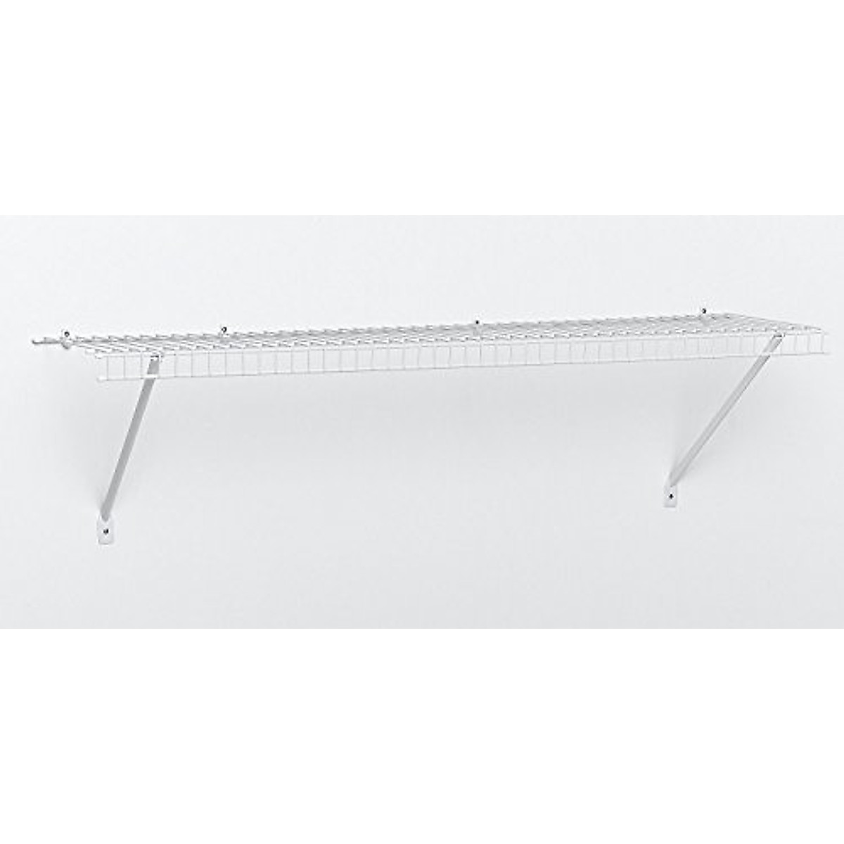 ClosetMaid 5632 Super Slide Ventilated Shelf Kit With Closet Rod, 6' by 12", White & Wire Shelf Kit with Hardware, 4 Ft. Wide, for Pantry, Closet, Laundry, Utility Storage, White Vinyl Finish