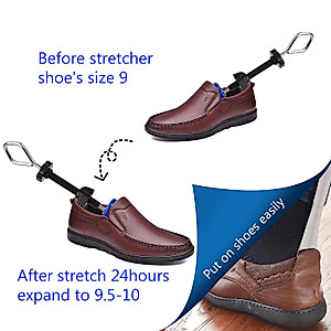 KevenAnna Shoe Stretcher with Shoe Horn Boot Shaper Stands and Carrying Bag Women's Shoes with 2 Air Purifying Bag