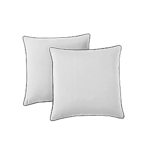 Chezmoi Collection 8-Piece Luxury Striped Comforter Set (Queen, Yellow/Gray/Paloma)