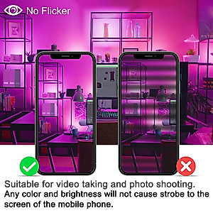 LED Flood Light Outdoor 800W Equivalent 8000LM Smart RGB Landscape Lighting with APP Control, DIY Scenes - Timing - 5700K Daylight White - Color Changing Uplight, IP66 Waterproof US Plug MELPO(2Pack)