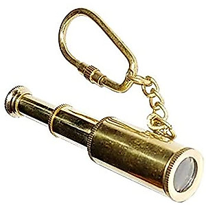 3" Handheld Brass Telescope - Pocket Sized Scope - Nautical Decor