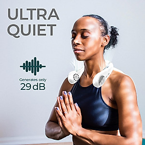 Neck Fan, Bladeless Neck Fan, Portable Fan Rechargeable, Personal Fan, Hands Free 3 Speeds 4000mAh USB, Adjustable Hanging Neck Fan, Training, Travel, Office, Outdoor Wearable Neck Fan For Women & Men