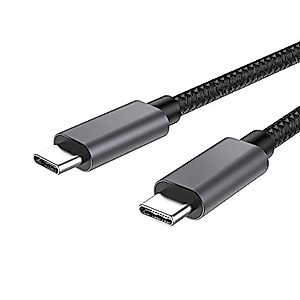 nonda USB-C to USB-C 100W Cable, USB C Braided Nylon Cord Fast Charging Cable Compatible with MacBook Pro 2020/2019, iPad Pro 2020/2019, Samsung Galaxy S21, Dell XPS 13/15 and Type-C Laptops