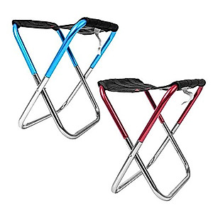 TRENTSNOOK Exquisite Camping Stool Outdoor Folding Chair Simple Folding Stool Portable Camping Fishing Train Stool Stool Camping Chair (Color : RED)