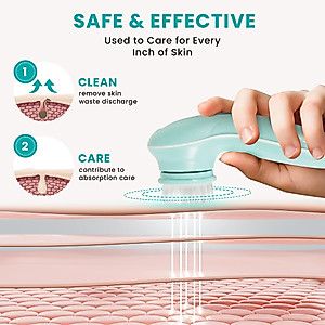 Rechargeable Facial Cleansing Brush | Exfoliating Spin Face Brush Cleanser Applicator Washing Scrubber Kit Set Cleaning Silicone Wash Mask Scrub Electric Spinning Cleaner Exfoliator Dry With 3 Brushes