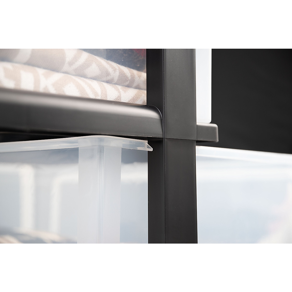 IRIS 110309 110309 6-Drawer Wide Chest, Black