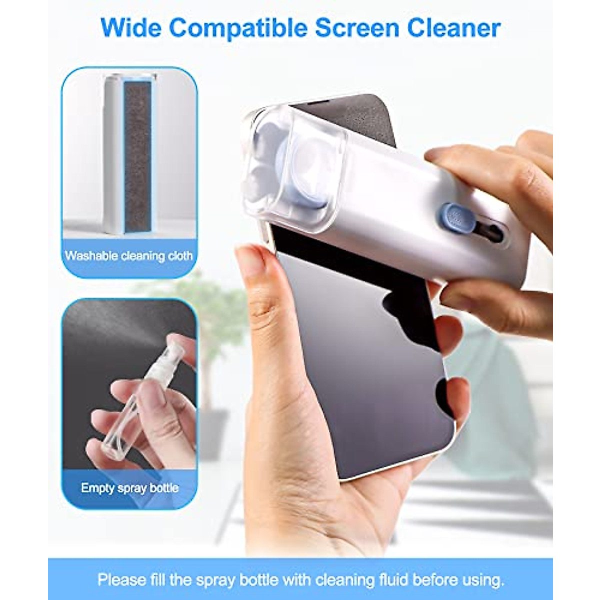 8-in-1 Electronic Cleaner Kit, BoYata Portable Cleaning Tools with Air Blower, Keyboard Cleaning Kit, Earbud Cleaner Kit, Screen Cleaner for Laptop/Keyboard/Computer/Earphone/Tablet/Airpod (NO LIQUID)